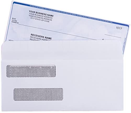 500 Self Seal QuickBooks Double Window Security Check Envelopes - for ...