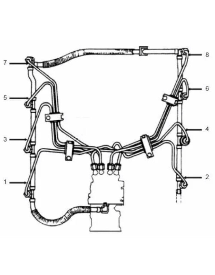 1983-1994 Ford 7.3L 6.9L IDI Diesel Fuel Injector Lines Complete Set ...
