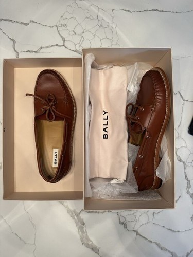 Mens Bally Rimion Brown Leather Boat Deck Shoes Drivers Size 11.5 US | eBay