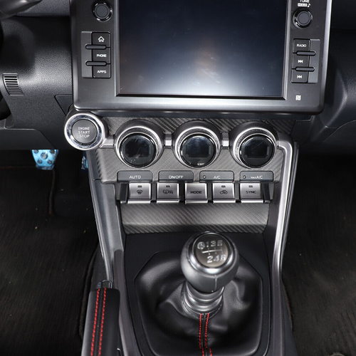 Matte carbon Air conditioner button panel trim 3x For Toyota 86/Subaru ...
