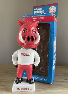 BIG RED Arkansas Razorbacks Hogs PIG SUEY Mascot BPI Nodder Bobblehead ...