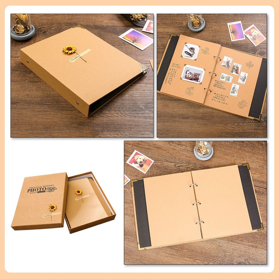 Photo Scrapbook DIY Vintage Album Scrapbook Handmade Picture Collection ...