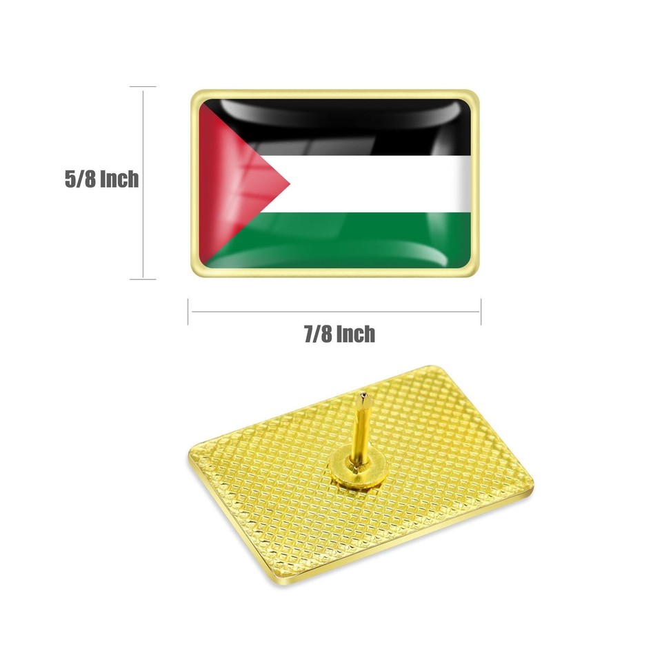 12/24/50/100Pcs Official Palestine Flag Lapel Pins Bulk - Metal ...