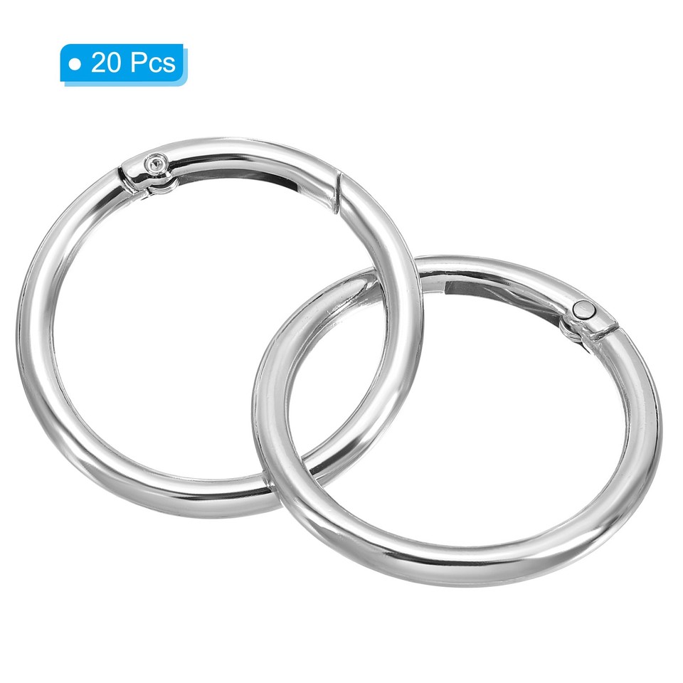 20Pcs 48mm Spring O Rings Clasp Clip Trigger Snap Spring Keyrings ...