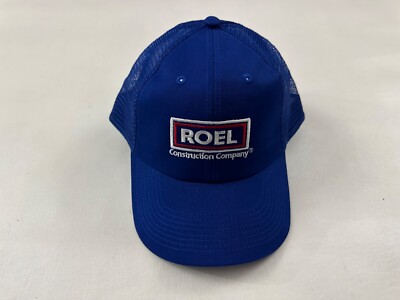 ROEL Construction Company Blue Adjustable Trucker Hat One Size | eBay
