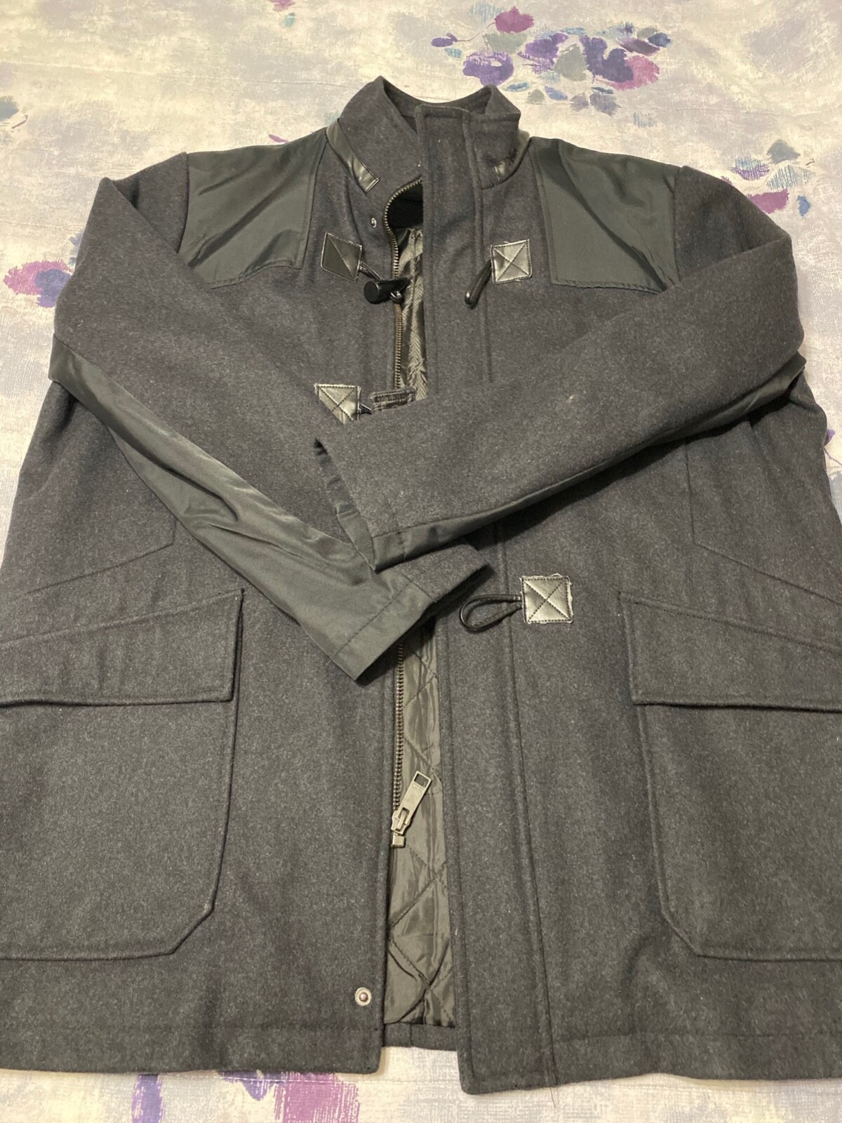 Andrew Marc Wool Blend Duffle Coat - Gem