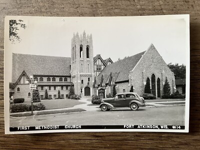 First Methodist Church, Fort Atkinson, WI Antique Real Photo Postcard ...