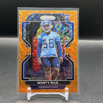 2021 Prizm Orange Disco Monty Rice Tennessee Titans Rookie #420 | eBay