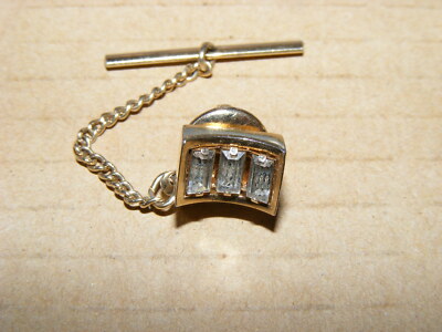 Vintage Gold Tone SWANK Tie Pin with Rhinestones | eBay