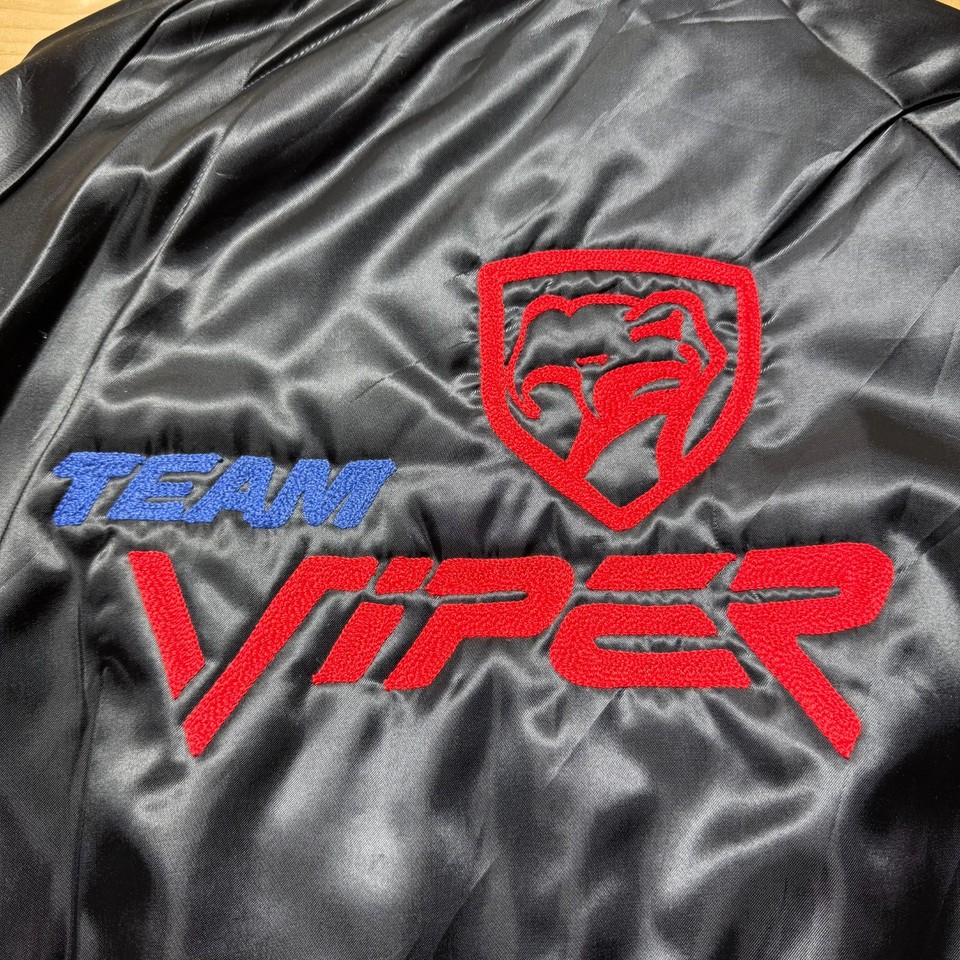 Vintage 90s Team Dodge Viper RT10 Embroidered Satin Bomber Jacket USA ...