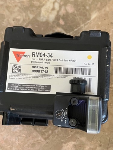 USDED Trijicon RMR 7 MOA DUAL ILLUM w/ rm34 mount | eBay