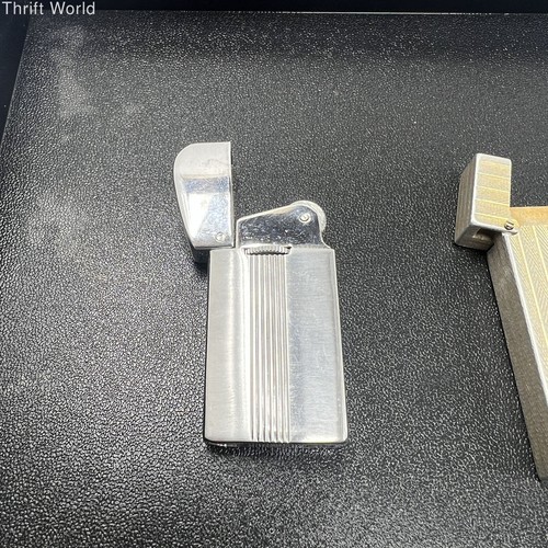 Lot Of 3 VTG Lighters Zaima Cord Slim Maruman Halley Calibri Gold ...