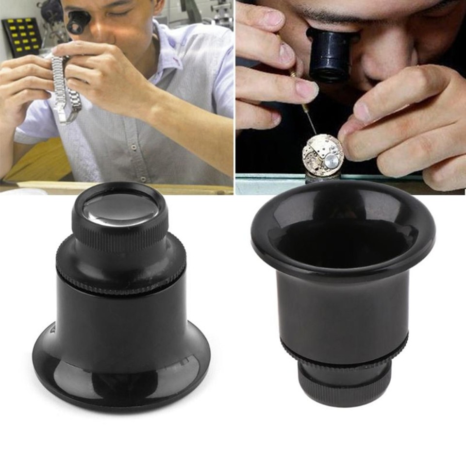 40*38mm 20X Magnifying Glass Eye Loupe Magnifier Watchmaker Jeweler ...
