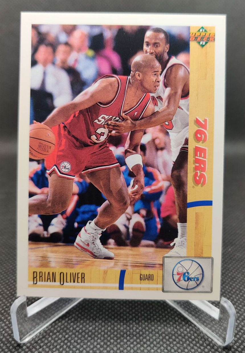 1991-92 Upper Deck #119 Brian Oliver Philadelphia 76ers Basketball Card ...