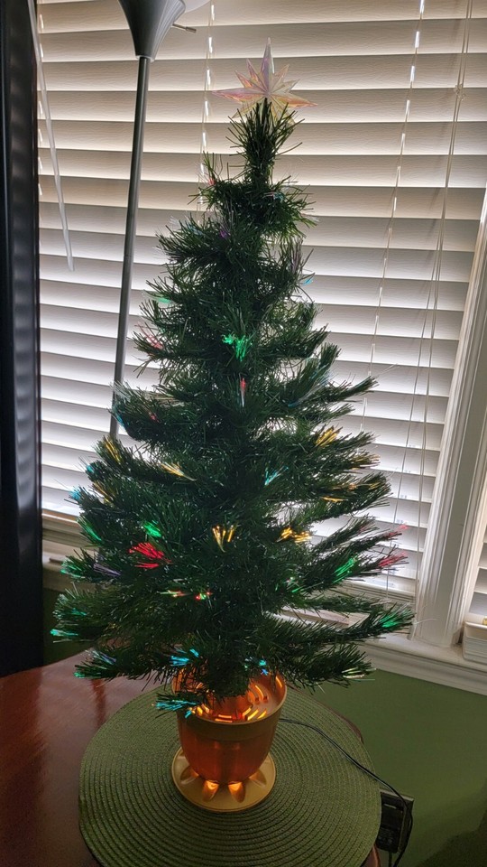 Vintage Trim a Home K-Mart Magical Christmas Tree Fiber Optic 32" Color ...