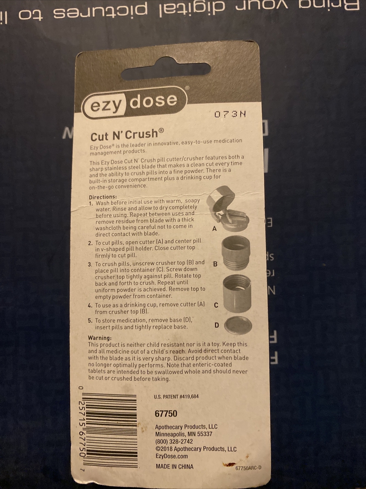 EZY DOSE Cut N' Crush Pill Cutter / Crusher, New (Pack of 1) | eBay
