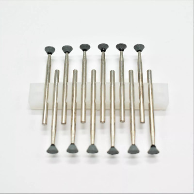 12 Pieces - Green Short Cone Mounted Silicon Carbide Stones Abrasives ...