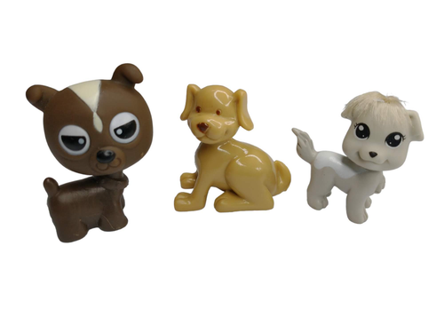 Dollhouse Miniature Pet Dog Lot of 3 Bobblehead Cake Topper Puppy ...