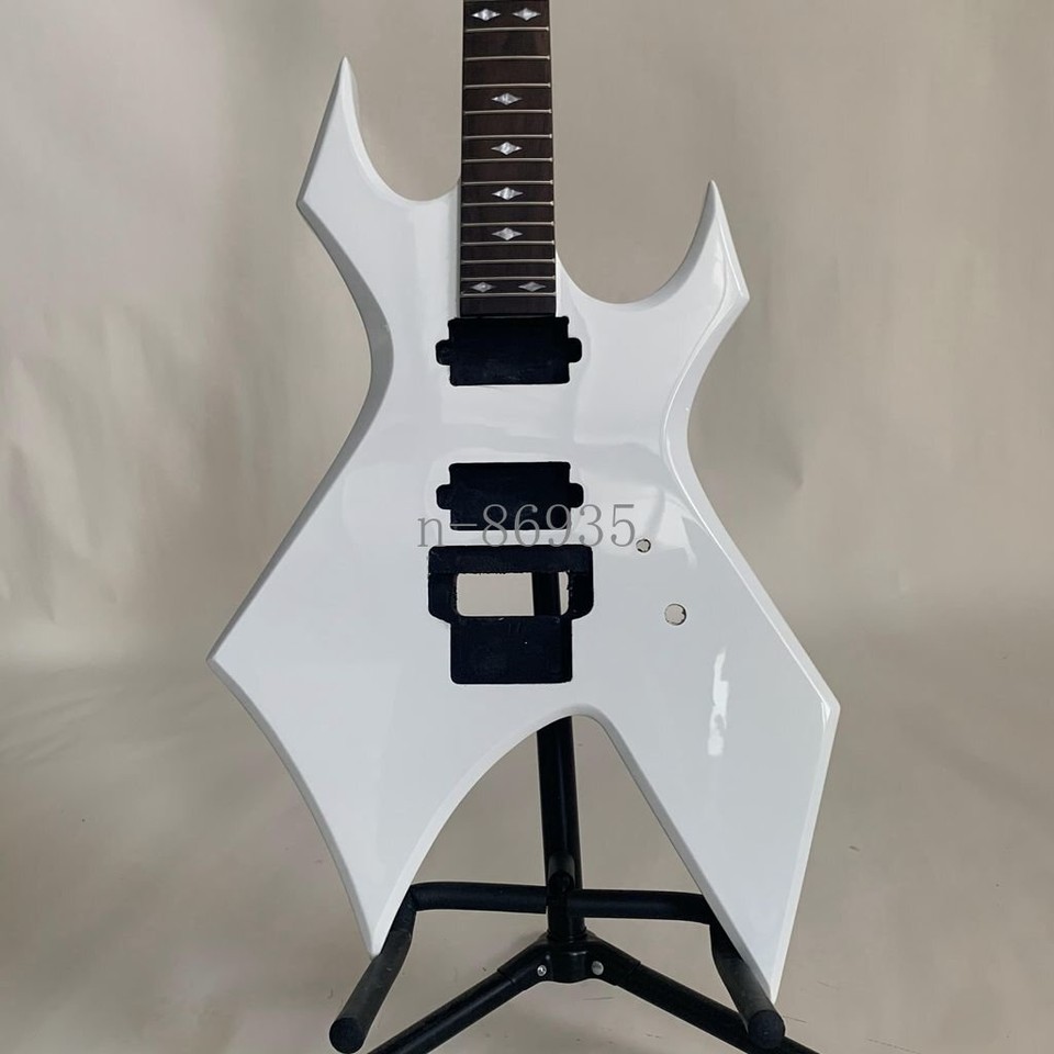 White Unfinished DIY Warlock Extreme Shape BC Electric Guitar Kit ...