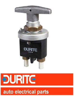 DURITE 12v/24v FIXED 'T' HANDLE ON/OFF BATTERY ISOLATOR CUT OFF KILL ...