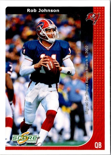 2002 Score Rob Johnson #27 Tampa Bay Buccaneers Football Card | eBay