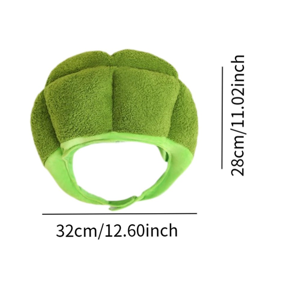 Vegetable Hat Broccoli Cute Festival Costume Cap Gifts Plush Headgear ...