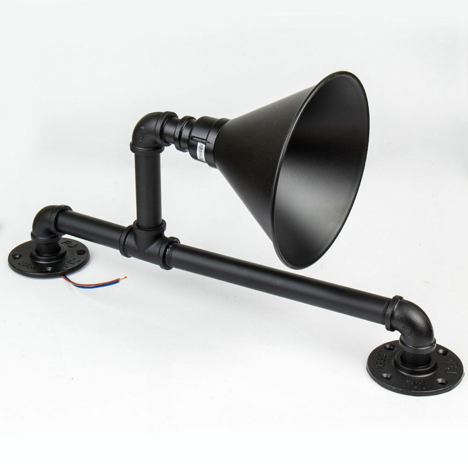Industrial Pipe Wall Retro Lamp Steampunk Vintage Metal Sconce Hallway ...