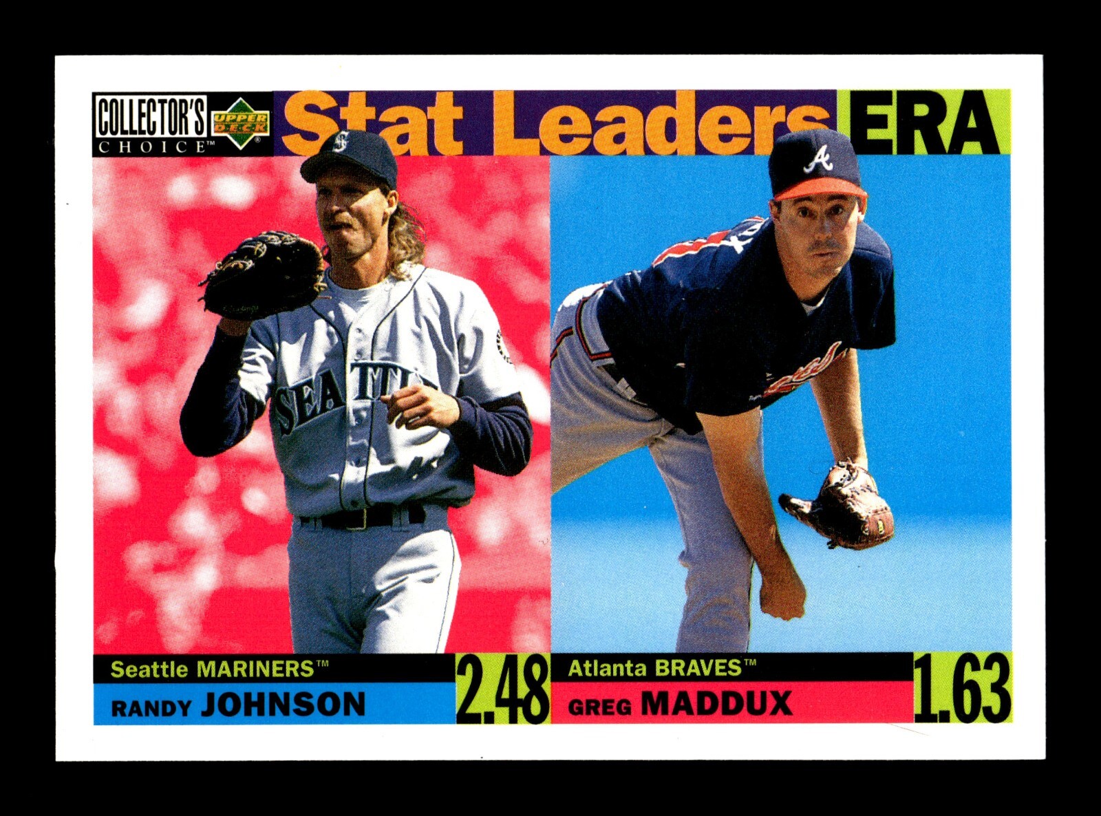 Greg Maddux / Randy Johnson 1996 Upper Deck Collector's Choice #8 Gold ...