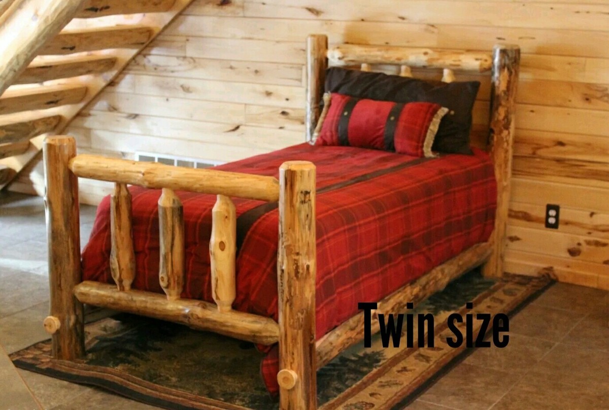 Rustic Log Bed Frames Modern Farmhouse Bed Frame | Ana White