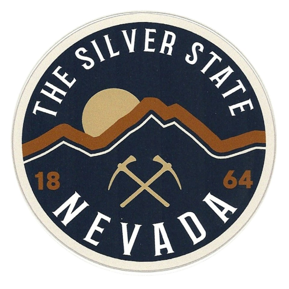 Nevada Decal – NV Travel Sticker – The Silver State Souvenir Sticker ...