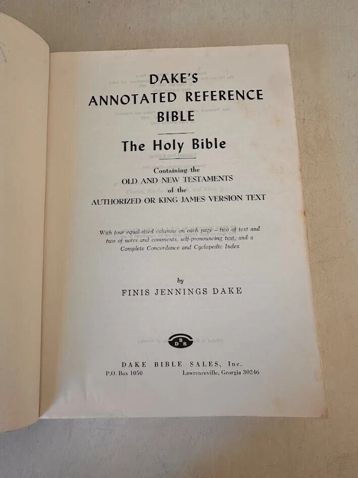 Dake's Annotated Reference Bible by Finis J. Dake Sr. (Imitation ...
