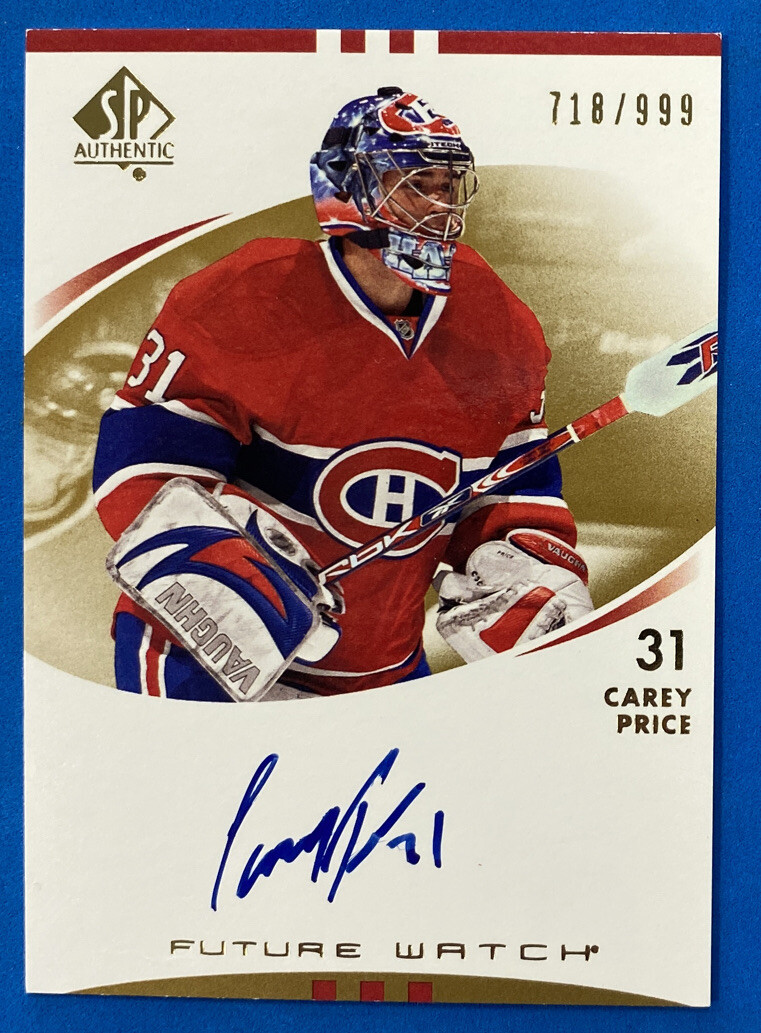 Carey Price Hockey Card Database - Newest Products will be shown first ...