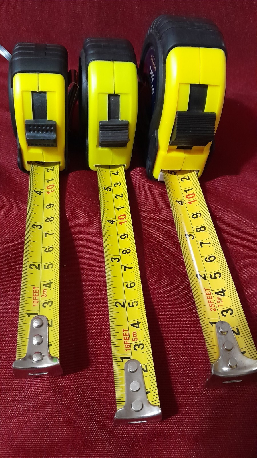 3 PC Lot Tape Measure 10 Ft 16 Ft And 25 Ft Inch cm EBay