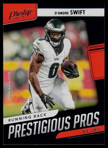 D'Andre Swift 2024 Panini Prestige Prestigous Pros #PP-DST Chicago ...