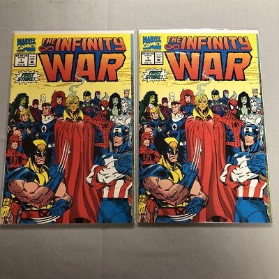 The Infinity War #1 1992 marvel Comic Book HIGH GRADE 2 Copy LOT | eBay