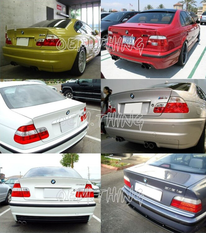 PAINTED Fit For BMW E36 4DR Saloon 3 Series Rear Trunk Lip Spoiler 91 ...