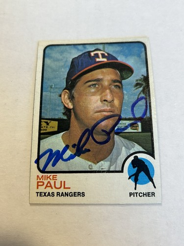 1973 TOPPS MIKE PAUL #58 SIGNED AUTO TEXAS RANGERS | eBay