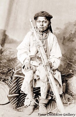Apache Indian Boy with Face & Legs Painted - 1886 - Historic Photo ...