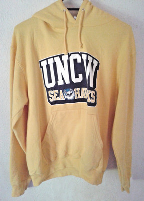 Champion UNCW Sea Hawks Varsity Yellow Hooded Sweatshirt Mens Size S | eBay
