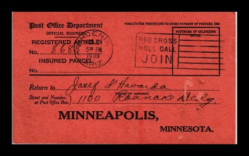 DR JIM STAMPS US CARD POST OFFICE REGISTERED ARTICLE PHOENIX ARIZONA ...