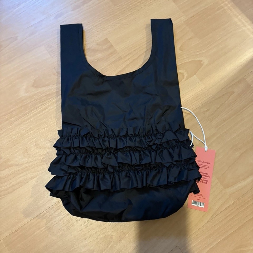 NWT Baggu x Molly Goddard Ruffle Bag Black | eBay