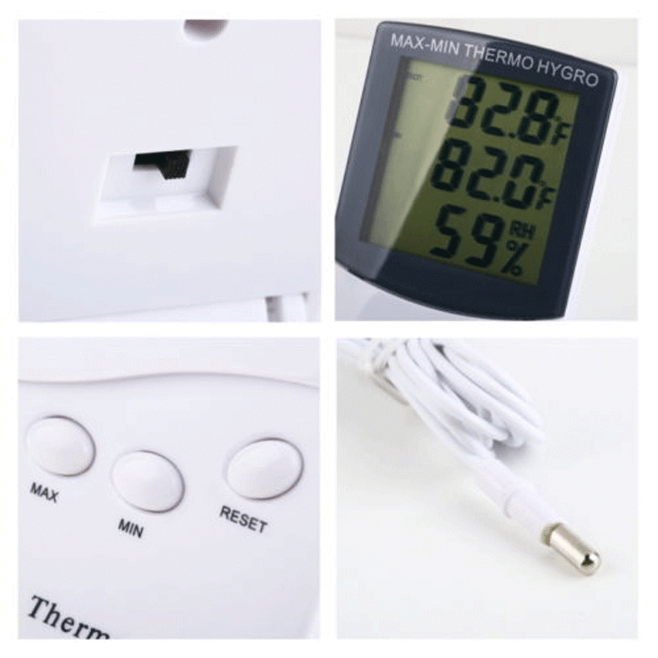 Indoor Outdoor Digital Temperature Thermometer Humidity Hygrometer ...