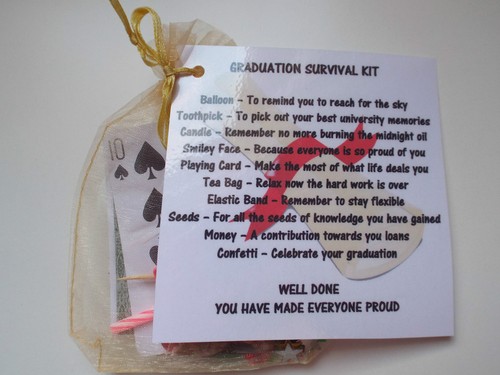 Graduation Survival Kit Novelty T Keepsake Fun Present Ebay