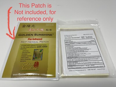 Golden Sunshine Far Infrared Yellow Hot Herbal Patch - 10 Individual ...