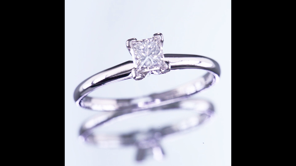 Samuels Platinum Princess Cut Diamond Solitaire Engagement Ring Gift ...