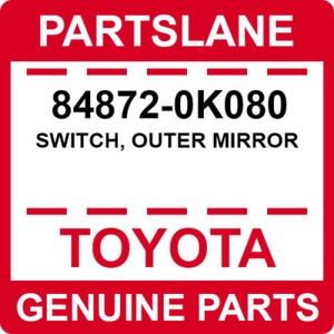 84872-0K080 Toyota OEM Genuine SWITCH, OUTER MIRROR | eBay
