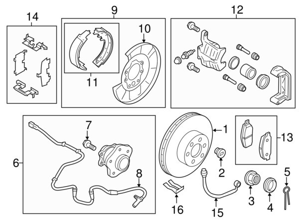 43206-1LB0A Nissan Rotor-disc brake, rear axle 432061LB0A, New Genuine ...