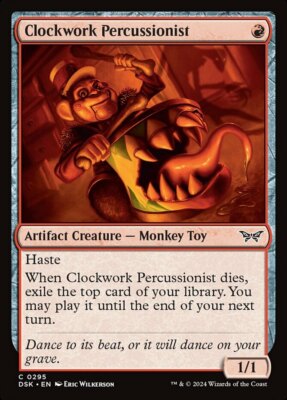 1x Clockwork Percussionist (0295) - Foil NM-Mint, English Duskmourn MTG ...