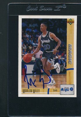 1991/92 Upper Deck #26 Morlon Wiley Magic Signed Auto *A5329 | eBay