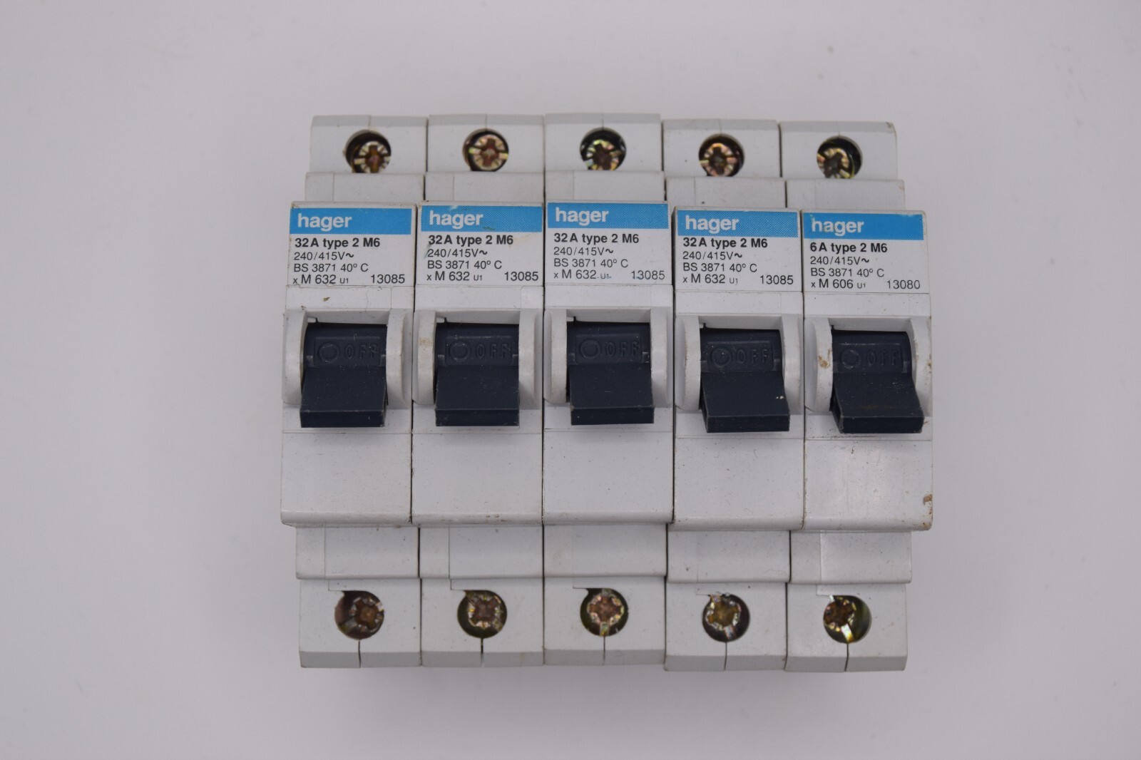 HAGER MCB SINGLE POLE B CURVE OLD STYLE USED | eBay UK